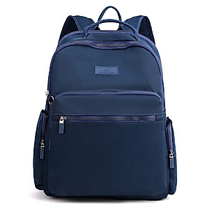 Backpack Purse for Women Casual Nylon Backpack Mutiple Pockets Travel Work Daypacks Blue