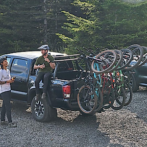 Yakima Versatile HangTight 6 Vertical Hanging Hitch Steel Bike Rack for 2 Inch Hitch Receivers with Fully Padded Cradles and Tilting Design, Black