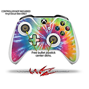 WraptorSkinz Decal Vinyl Skin Wrap Compatible with Xbox One S Console and Controllers - Tie Dye Swirl 104