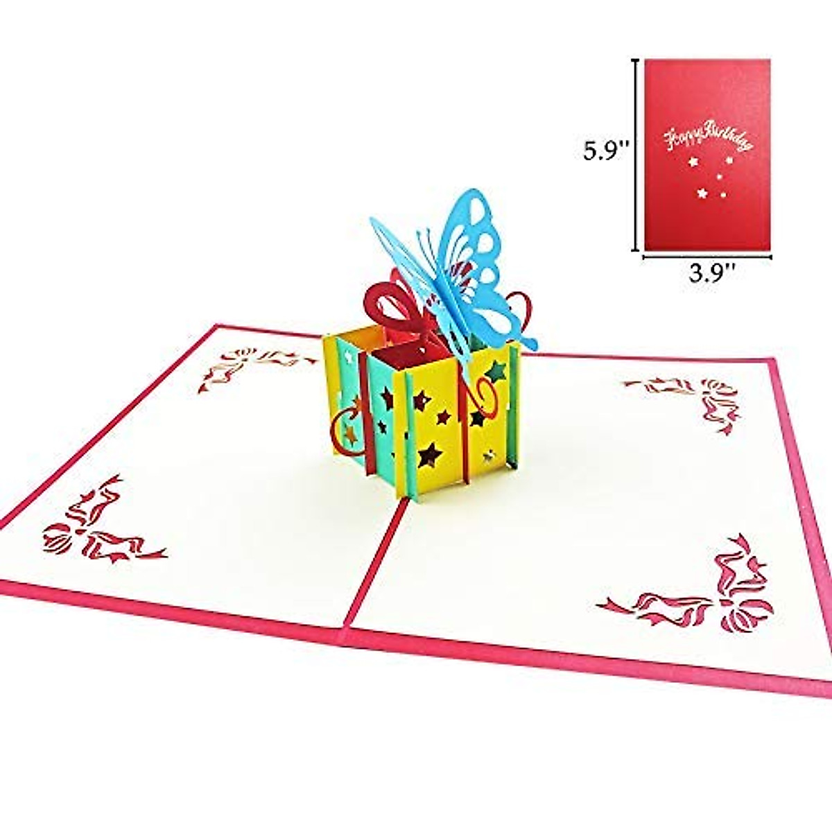 3D Pop Up Birthday Cards Handmade Greeting Cards with Envelopes for Sister/Mom/Wife/Kids/Boy/Girl/Friend (3 Pack)