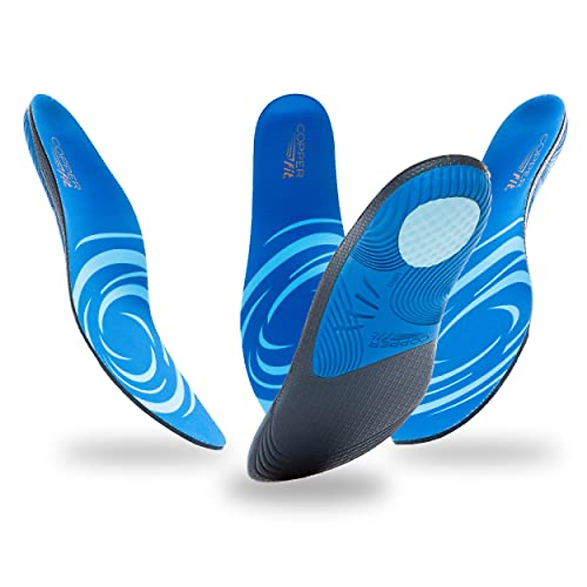Copper Fit Men's Work Gear Heavy Duty Insoles, Blue, Size 9-13
