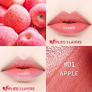 SURORAIN Lip Stain Tint Set,Mini Liquid Lipstick,Sheer Multi Stick Hydrating Formula Moisturizing Cheeks and Eyes, All Day Wear, Shimmery, Blends Perfectly onto Skin 8ml/0.25oz (#01#02)