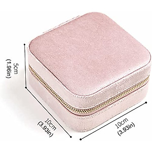 PHCOMRICH Travel Jewelry Box Organizer, Small Jewelry Box for Women, Earring Organizer, Birthday Gifts for Women, Christmas Gifts for Mom (White)