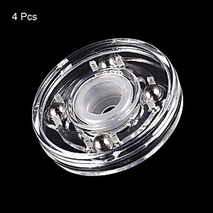 MECCANIXITY 2inch Rotating Swivel Stand with Steel Ball Bearings Lazy Susan Base Turntable for Kitchen Corner Cabinets, Clear Pack of 4