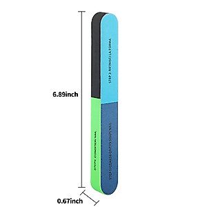 12 PCS 7 Way Nail File and Buffer Block, YIMICOO Professional Manicure Tools 7 Steps Emery Boards for Women Girls