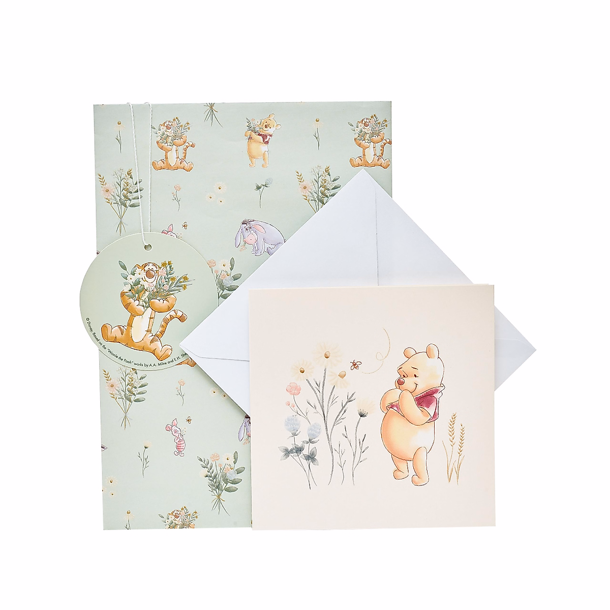 Disney Winnie the Pooh Gift Wrap, Gift Tag and Card
