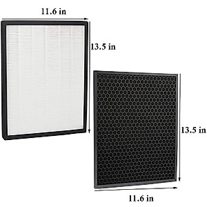 LV-PUR131 Replacement Filters Compatible with LEVOIT Air Purifier Models LV-PUR131s and LV-PUR13, LV-PUR131-RF, 2 Pack True HEPA and Activated Carbon Filters