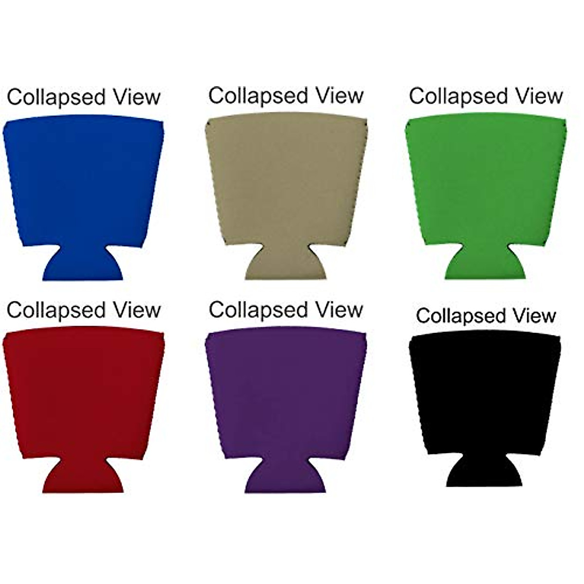 Blank Neoprene Party Cup Coolies (Variety Color 6 Pack)