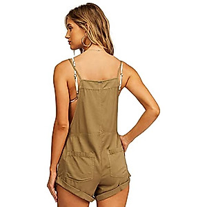 Billabong Women's Wild Pursuit Short Overall, Sage, Large