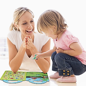 Reusable Sticker Books,Dinosaurs Sticker Toys for Kids Age 2-5,Durable and Non-Adhesive,Window Clings for Kids,Educational Stickers Toy Birthday Christmas Stuffing for Toddlers 2 3 4 5 Boys Girls