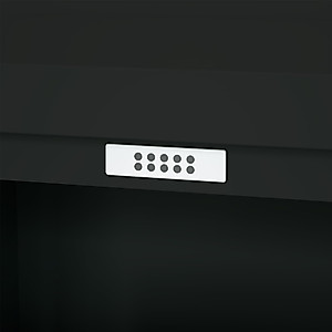 Tilt-Out Trash Can Cabinet with 2 Garbage Cans - Waste Storage Solution for Kitchen and Garage | Tilt Out Trash Can Cabinet | Garbage Can Cabinet | kitchen Garbage Can Holder (Black, 2 Buckets)