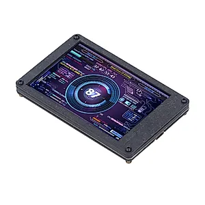 Computer RAM Monitor, Energy Saving USB Mini Screen Eye Protection Adjustable Brightness 3.5in for Company (with Elbow Line)