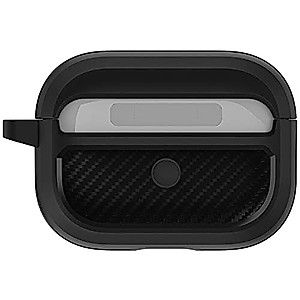Ghostek CRUSHER Black AirPod Pro Case Carbon Fiber Hard Protective Cover with Matte Finish Design for Men and Women Heavy Duty Dust Guard Earbuds Protection Designed for 2019 Apple AirPods Pro (Black)