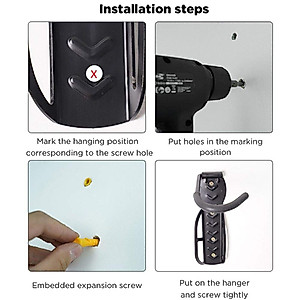 Coherny Wall Hanging Hook Bicycle Wall Mount Garage Storage System Hooks with Maximum Load of 50lb for Xiaomi Scooter M365/PRO and Ninebot ES1 ES2 Electric Scooter