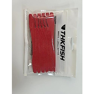 THKFISH Fishing Ready Texas Rigs for Bass Fishing Leaders with Weights Hooks Rigged Line Kit Pre Rigged Texas Rig 5PCS