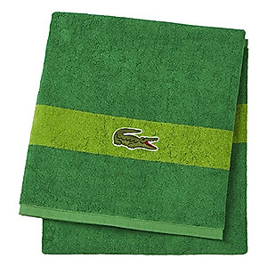 Lacoste Logo Bath Towel, 100% Cotton, 650 GSM, 30"x52", Glade
