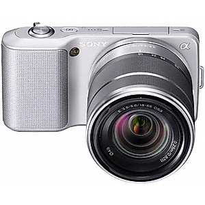 Sony Alpha NEX-3 Interchangeable Lens Digital Camera w/18-55mm Lens (Silver)- 14.2 Mpix