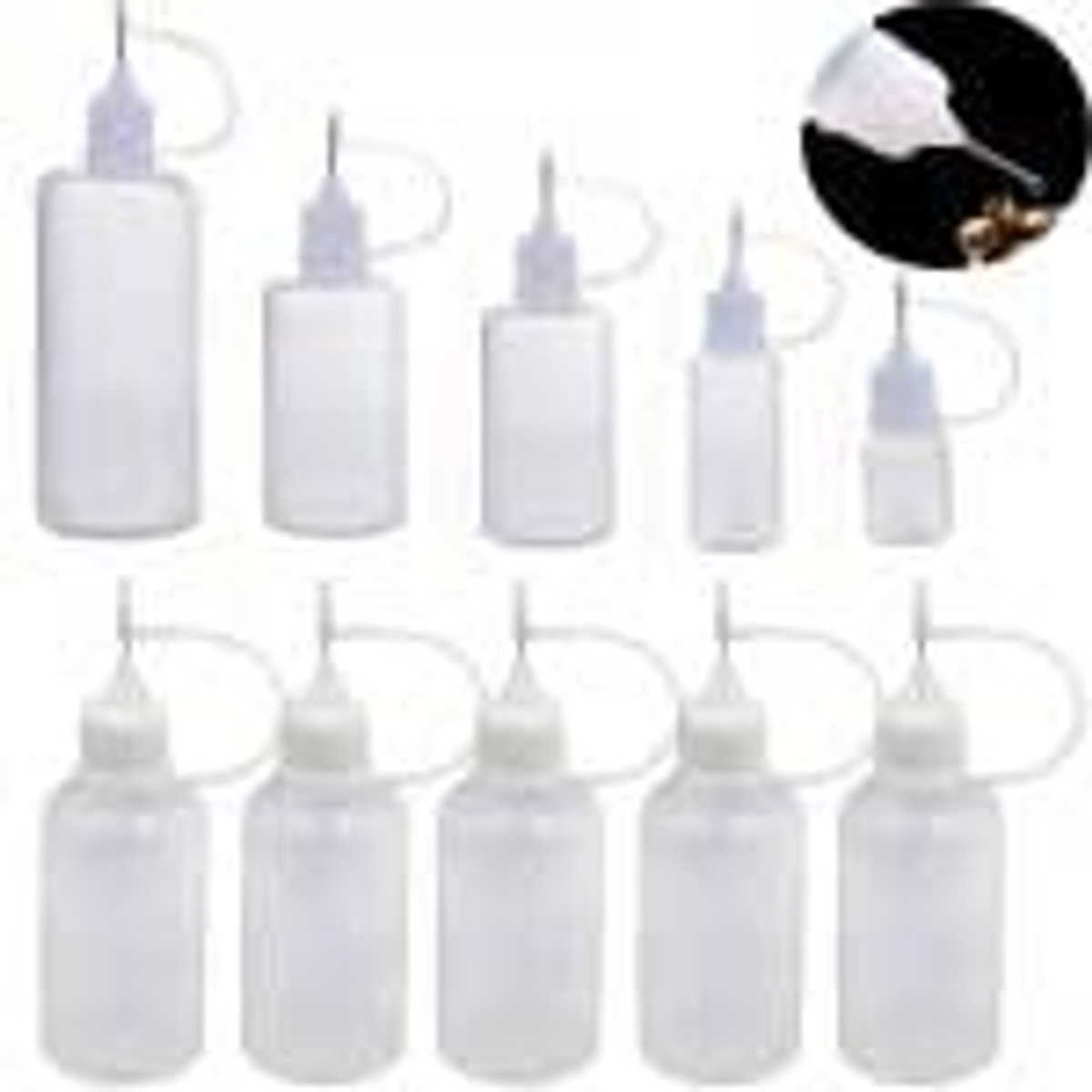 Needle Tip Glue Bottles, Empty Dropper Plastic Bottles Needle Tip Squeezable Liquid Bottle, Refillable Squeeze Tip Applicator(50ml)