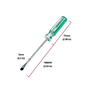 Antrader Magnetic Screwdriver Set 2 PCS, Magnetic 5mm Phillips and Flat Head Tips Screwdriver with 4 Inch Steel Shaft for Repair Home Improvement Craft