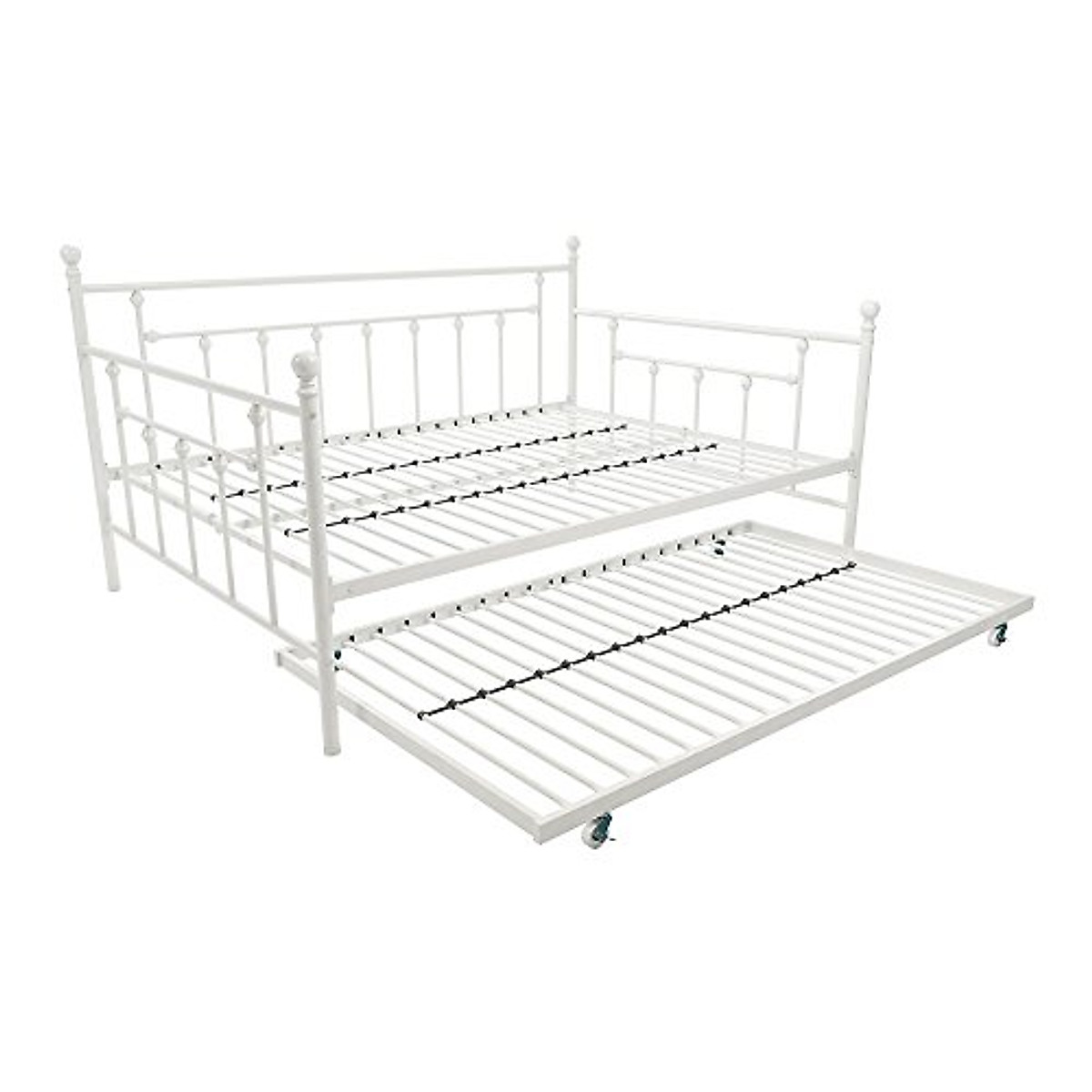 DHP Manila Metal Full Size Daybed and Twin Size Trundle (White)