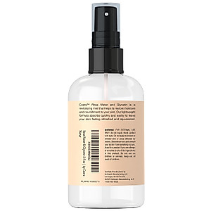 Coera Rose Water & Glycerin Spray for Face | 8 fl oz | Hydrating Facial Toner and Moisturizing Mist for Skin and Hair | Free of Parabens, SLS, & Preservatives | Packaging May Vary