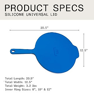 Made In Cookware - Frying Pan Silicone Universal Lid - 9 in 1 Design Fits Multiple Pans - Oven Safe 500F