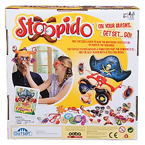 Outset Media Stoopido - The Family Party Game of 1000 Silly Faces - Includes 25 Double-Sided Face Masks for Endless Combinations - Ages 6+