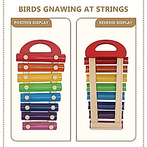 Balacoo 1set Bird Xylophone Toy Parrot Hanging Wood Music Toys Chicken Coop Pecking Toy Parrot Parakeets Molar Tearing Toys for Parrots Parakeets