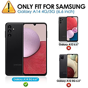 LYWHL [3 Pack for Samsung Galaxy A14 5G Screen Protector, Tempered Glass HD Clear 9H Hardness Protector Film for Galaxy A14, Anti Scratch Bubble Free Easy Installation Case Friendly - Transparent