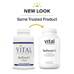 Vital Nutrients Buffered Vitamin C 500mg | Vegan Gentle Vitamin C for Sensitive Individuals* | Immune Support Supplement* | Gluten, Dairy and Soy Free | Non-GMO | 220 Capsules