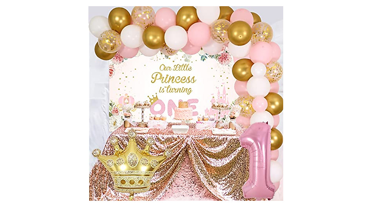 Little Princess 1st Birthday Decor - Balloon Arch Kit