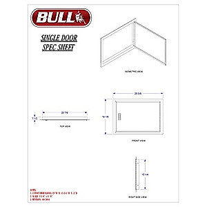 Bull Outdoor Products Stainless Steel Door with Lock and Key 16" x 23"