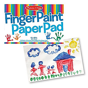 Melissa & Doug Finger Paint Paper Pad (12 x 18 inches) - 50 Sheets, 2-Pack - Kids Art Supplies, Fingerpaint Paper For Toddlers And Kids