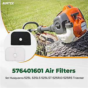 NIMTEK 576401601 Air Filters Tune up Kits for Husqvarna 525L 525LS 525LST 525RJD Trimmer Replace 577851501