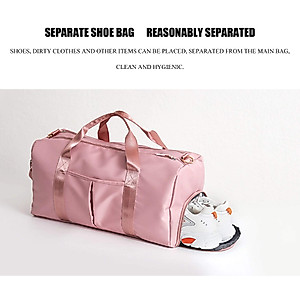 SENGTER Gym Bag with Shoe Compartment and Wet Pocket Nylon Waterproof Duffel Bags for Traveling Shoe Bag Sports Bag Dance Bag for Girls Travel Bags for Women Mens Overnight Bag Gym Equipment
