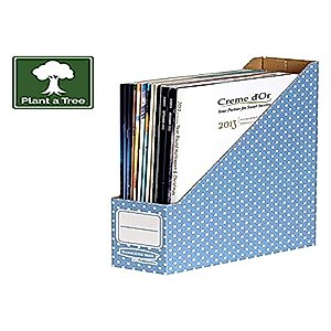 Fellowes Bankers Box Style Magazine File - Blue/White, Pack of 10