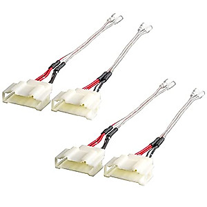 RED WOLF Door Speaker Wiring Harness Adapter Select for VW Volkswagen 1999-2019 Golf/Beetle/Passat, 1999-2016 Jetta Aftermarket Car Door Speaker Wire Cable Plug 4 PCS