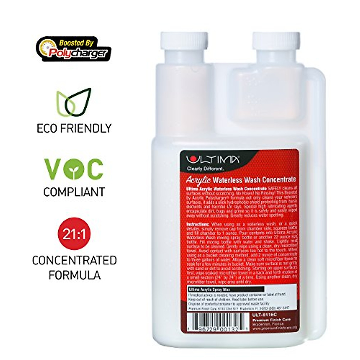 Ultima Acrylic Waterless Wash 21:1 Concentrate 16.9 oz. Mixing Bottle