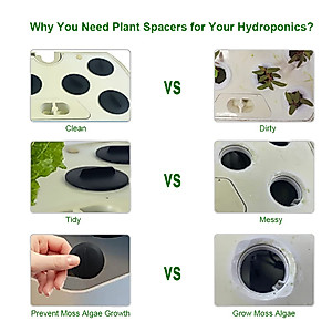 Plant Spacer Kit Compatible with Aerogarden,Plant Spacer Cover for Aerogarden Spacer Caps,for Indoor Hydroponic Growing System,25 Pack, Black