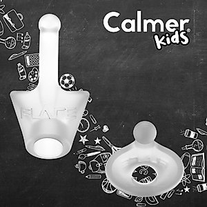 Flare Calmer Kids – Ear Plugs Alternative – Reduce Annoying Noises Without Blocking Sound – Soft Reusable Silicone – Translucent