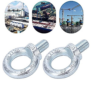 Lifting Ring Bolts, 2PCS Eyebolt Screws Large Bearing Capacity with Deep Thread for Marine for Machinery Devices(M20)