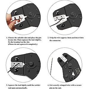 Qibaok Crimping Tool Kit Ratcheting Crimper with 1550PCS 2.54mm Dupont Connectors and 760pcs 2.54mm JST-XH Connectors for AWG 26-20(0.1-0.5mm²)