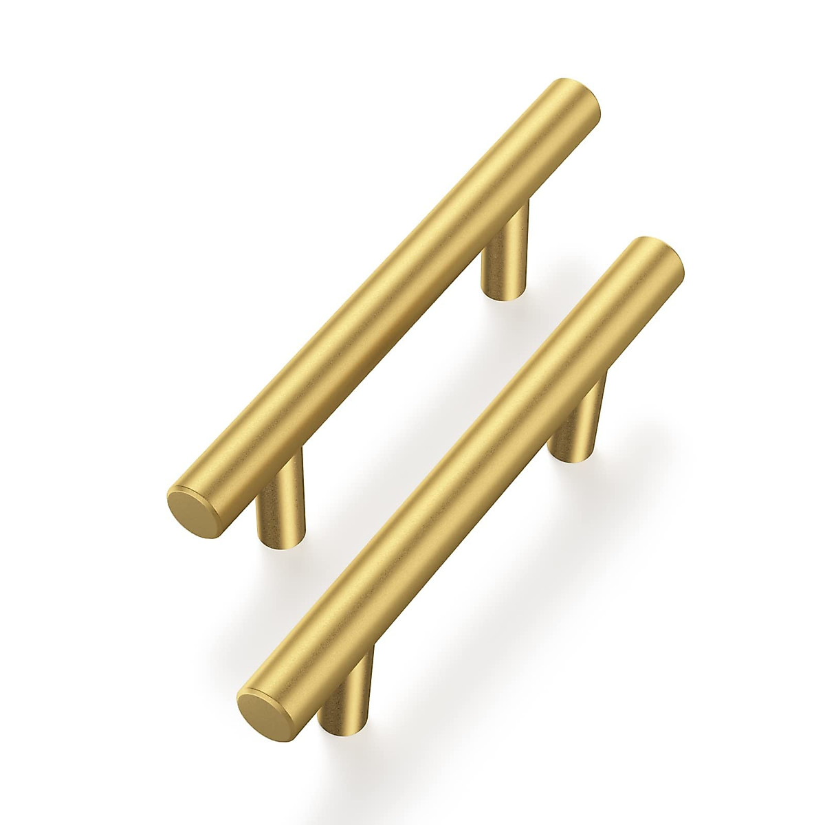 Haliwu 30 Pack Cabinet Handles Brass Gold Cabinet Pulls 3 Inch Hole Center Drawer Pulls Modern Bar Dresser Handles for Bathroom Kitchen Bedroom