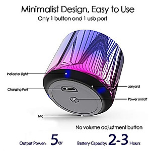 TWS Wireless Portable Mini Bluetooth Speakers with Big Sound, Wireless Stereo Pairing, Metal Enclosure, IP65 Splashproof, Minimalism Design, Nylon Lanyard for Echo Dot/Android/ipad/iPhone/Laptop