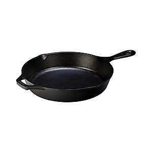 Lodge EC6D33 Enameled Cast Iron Dutch Oven, 6-Quart, Blue & L8SK3 10-1/4-Inch Pre-Seasoned Skillet