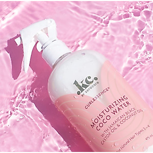 KeraCare Coconut Water - 16 oz - Light Hair Refresher Spray - Moisturizing and Hydrating - with Jamaican Black Castor Oil and Coconut Oil