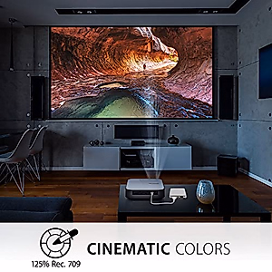 ViewSonic M2e 1080p Portable Projector with 1000 LED Lumens, H/V Keystone, Auto Focus, Harman Kardon Bluetooth Speakers, HDMI, USB C, 16GB Storage, Stream Netflix with Dongle