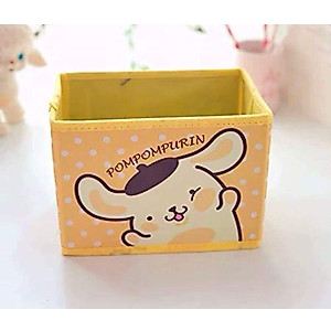 Kerr's Choice Collapsible Storage Bin Yellow Foldable Baskets | Kawaii Office Desk Room Decoration Cute Room Decor