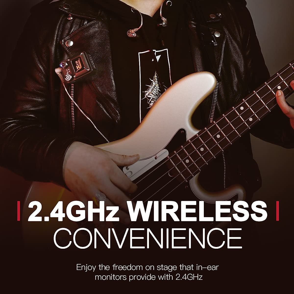 Xvive U4R2 Wireless in-Ear Monitor System Set with One Transmitter and Two Receivers
