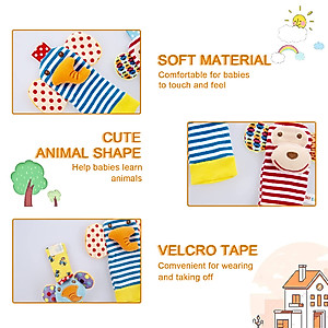 Baby Rattle Socks and Baby Foot Finder - Baby Toys 0-12 Months Baby Wrists Rattle and Socks Foot Finders Set - Developmental Infant Toys 0-12 Months for Baby Girls & Boys